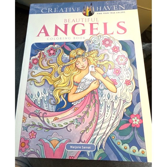 Dover books | Games | Creative Haven Beautiful Angels Coloring Book ...